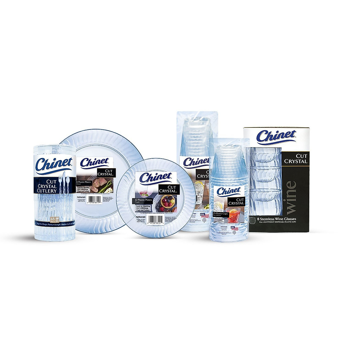 Chinet Cut Crystal Tumblers, 9 Ounce, 25 Count