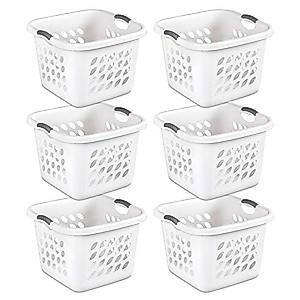 Sterilite 12178006 Ultra Square Laundry Basket with Titanium Inserts (12 Pack)