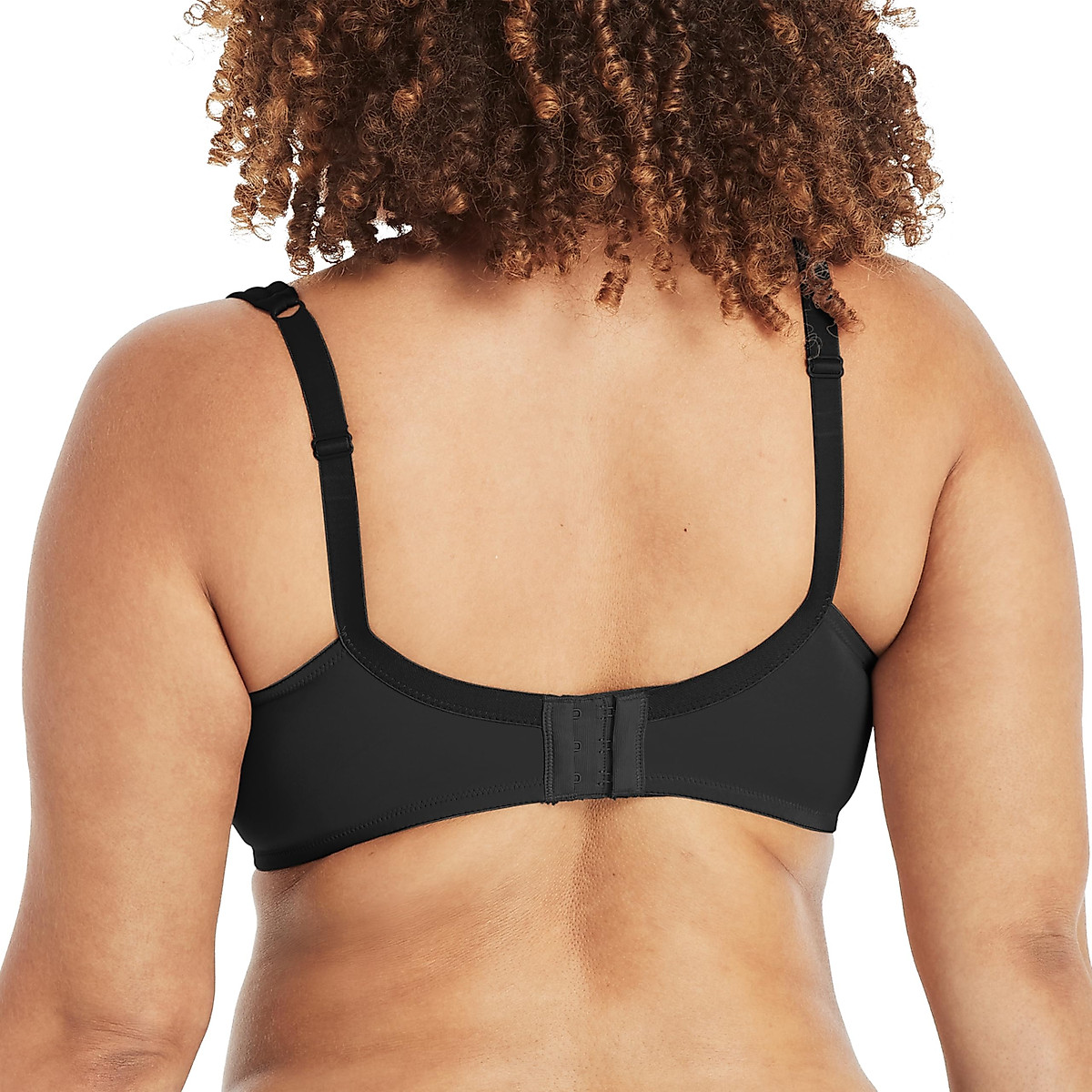 PLAYTEX Womens Secrets Full-coverage Wireless T-shirt For Full Figures, Us4824 Balconette Bra, Black, 38DDD US