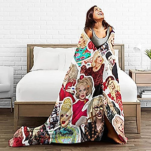 Blankets Katya Zamolodchikova Soft and Comfortable Warm Fleece Throw Blankets Yoga Blankets Beach Blanket Picnic Blankets for Sofa Bed Camping Travel