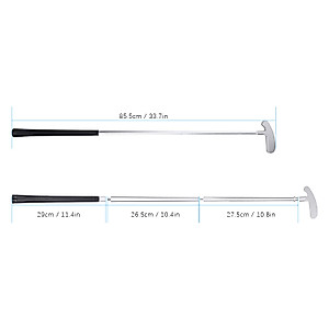 Golfball Putter Threesection Twoway Zinc Alloy Golfball Putter with Anti-skid Rubber Handle for Right or Left Handed Golfers