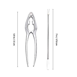 Household Tools Stainless Steel Set 8pcs Lobster Crackers and Picks Set Walnut Opener Crab Leg Tools Stainless Steel Seafood Crackers Forks Nut Set Zinc Alloy Household Tool Set