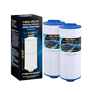 POOLPURE 5CH-352 Spa Filter Replaces PPM35SC-F2M, Marquis Spa 20042, 20092, 70-0240, 370-0242, 370-0243, Filbur FC-0196, 2" Male Thread/MPT Hot Tub Filter, 2 Pack