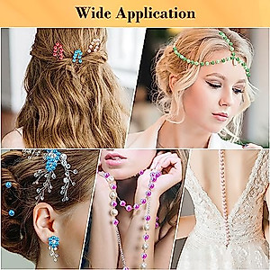 1000PCS Glass Beads for Jewelry Making Kit, 6mm Crystal Pattern Bead Stone Beaded, 28 Colors Bracelet Making Kit Loose Round Crackle Gemstone Beads for Men Women DIY Craft Necklace Earring Bracelet