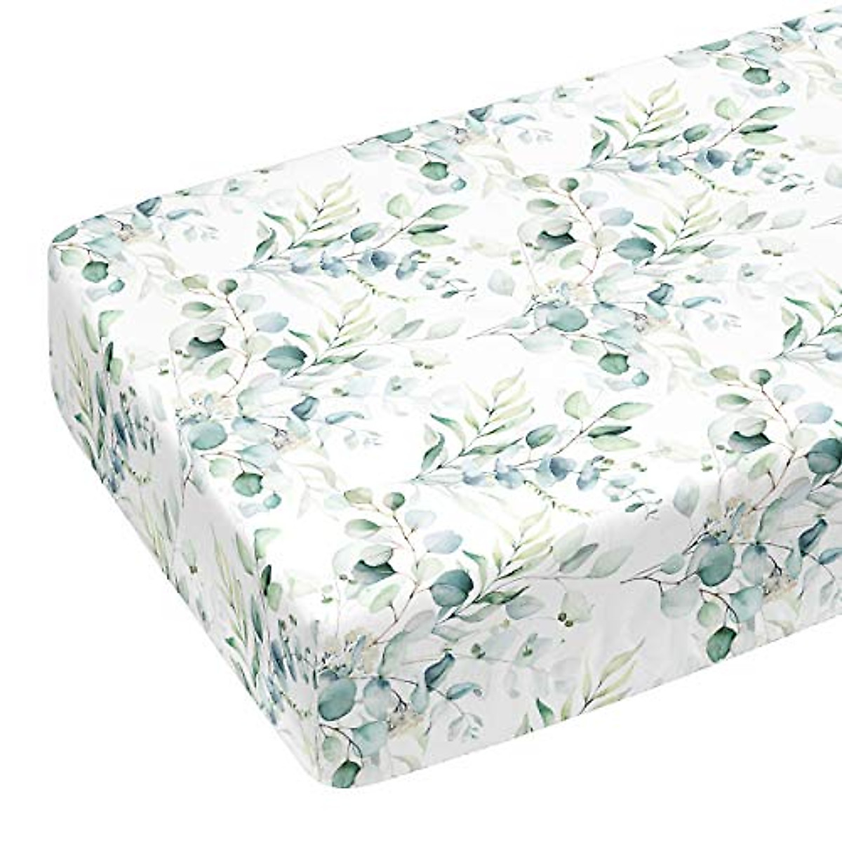 Crib Sheets for Girl - 100% Cotton Fitted Crib Sheet Set - Perfect for Baby Girls - Fits Standard Toddler Mattress (Greenery)