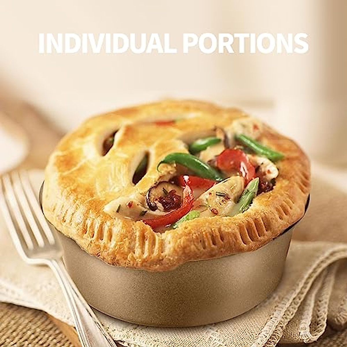 Air Fryer Mini Pie Pan Tart Tins, Jumbo Muffin Cupcake Pan 4 Inch Air Fryer Hamburger Bun Mold, 3PCS Non-Stick Air Fryer Egg Baking Pan Individual Mini Cake Pans for Baking Air Fryer Accessories