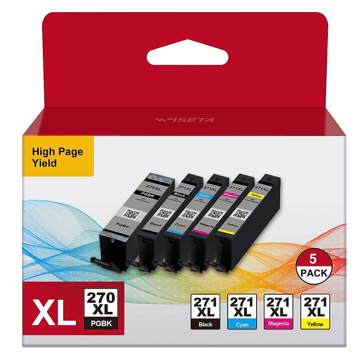 5 Pack - MG6821 Ink Cartridges Replacement for Canon PGI-270XL CLI-271XL PGI270XL CLI271XL PGI270 XL CLI 271 XL to use with MG6821 MG6820 TS6020 TS8020 TS9020 (PGBK, Black, Cyan, Magenta, Yellow)