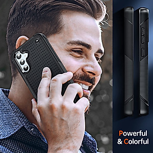 LeYi for Samsung Galaxy A54 5G Case, Samsung A54 5G Case with [2 Pack] Screen Protectors, Shockproof Heavy Duty Dual Layer Protective Hard PC Textured Back & Soft Bumper Case for Galaxy A 54 5G, Black