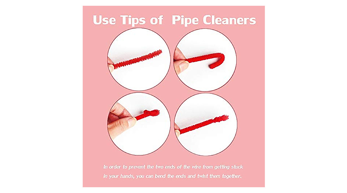 100 Red Pipe Cleaners for DIY Crafts | Zlulary