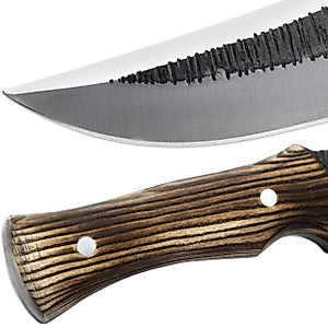 Armory Replicas Wild Hog Bowie Outdoor Hunting Knife | Full Tang Fixed Blade Knife Wooden Handle