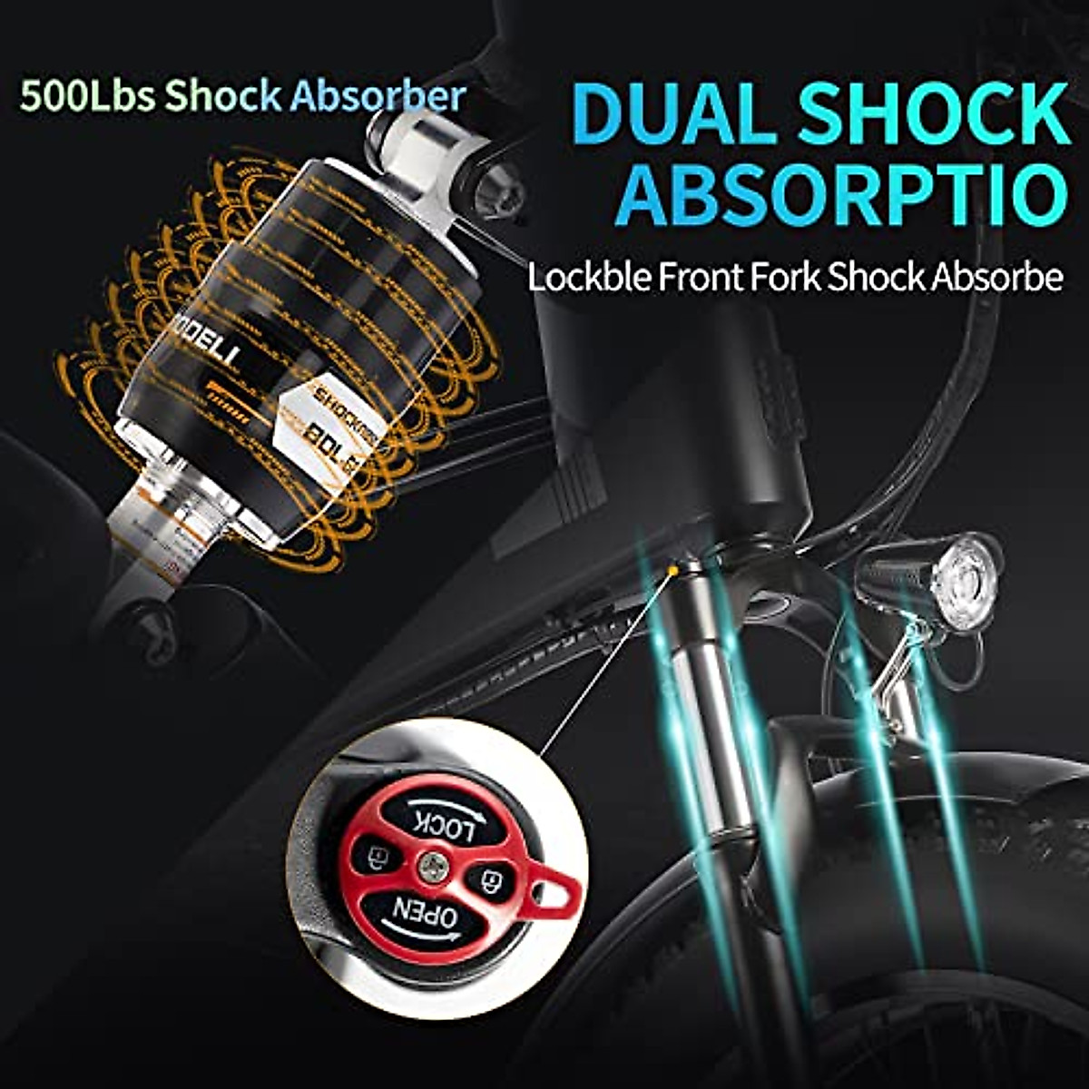 Ridstar Electric Bike for Adults, 1000W 48V 15Ah 30MPH 50 Miles E Bike, 20" x 4.0 Fat Tire Mountain Bike Dual Shock Absorber 7-Speed Foldable Bicycle