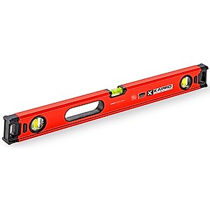 Kapro - 987XL Saturn Box Level - Professional Level - Features Acrylic Break-Proof Vials and Wall-Grip - Aluminum Box Beam Frame - 72 Inch