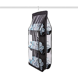 DIOMMELL Hanging Handbag Organizer Storage Holder Purse Clutch Hanger Bags for Closet Wardrobe with 6 Larger Pockets, Black
