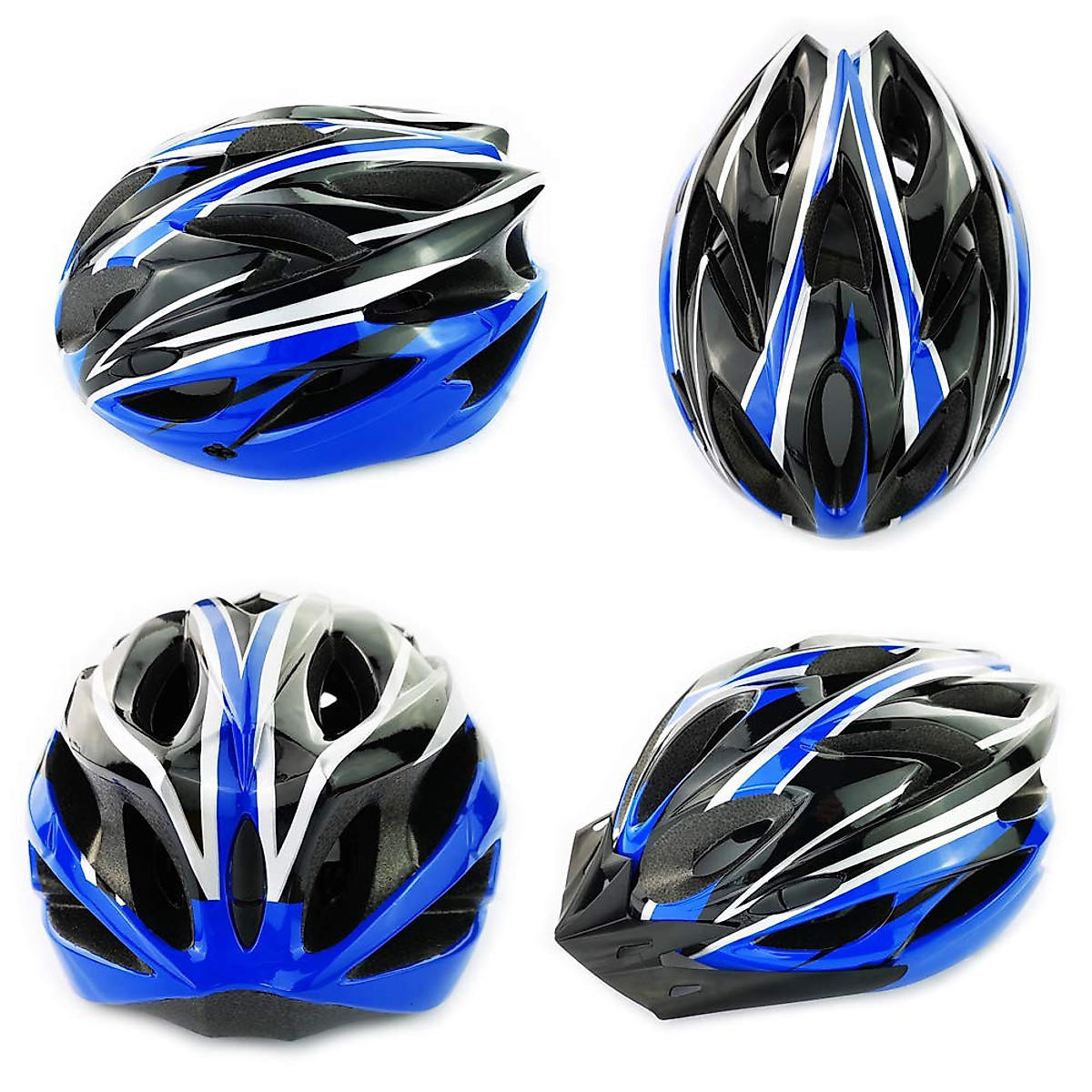 UPANBIKE Adult Bike Helmet Mens Bike Helmet Riding Helmet One-Piece Adjustable Womens Bike Helmet Head Safety Protection for Mountain Bike Road Bike(Blue+Black)