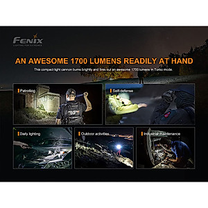 Fenix Bundle PD35 v3.0 1700 Lumen Tactical Flashlight with Two ARB-L18-2600Us and LumenTac Organizer