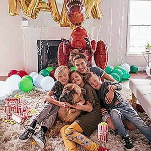 Keriqi Flat Bottom Popcorn Bags, 50 Pcs Paper Popcorn Bags for Family Movie Night Baseball Themed Carnival Christmas Birthday Party