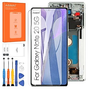 Original Screen for Samsung Galaxy Note 20 5G Screen Replacement for Samsung N980 LCD Screen SM-N980F,SM-N981B,SM-N981U Touch Display Digitizer Assembly Repair Parts(Green with Frame)