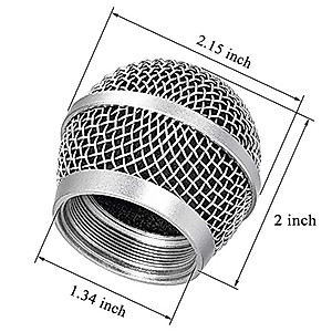 2 PCS Replacement Ball Head Mesh Microphone Grille for Shure PG48 PG58 PGA48 PGA58 PGX2 BLX288 PG288 PGX24 Microphone