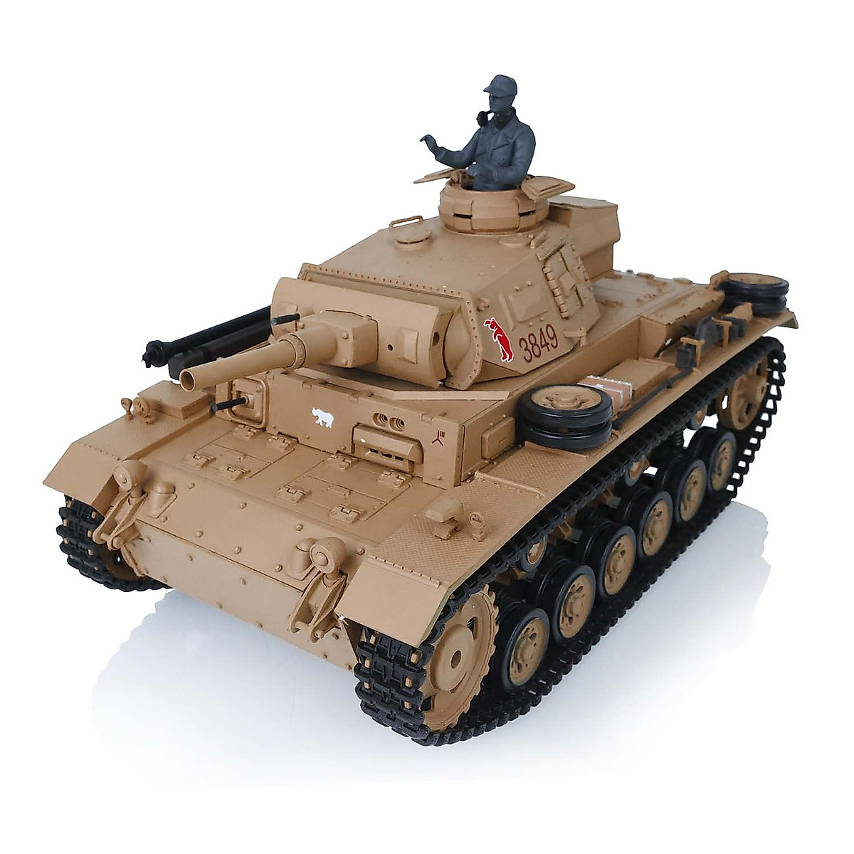 TOUCAN RC HOBBY Heng Long Tk7.0 1/16 Remote Control Tank Ir Bb Shoots Military Armored Car Smoke Effect (3849 Plastic Version)