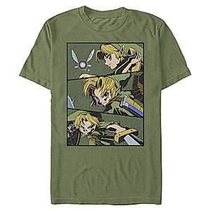 Nintendo Anime Slice T-Shirt Military Green