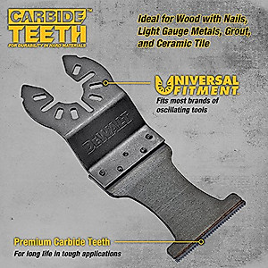 DEWALT DWA4235 Wide Caulk Removing Oscillating Blade,Silver