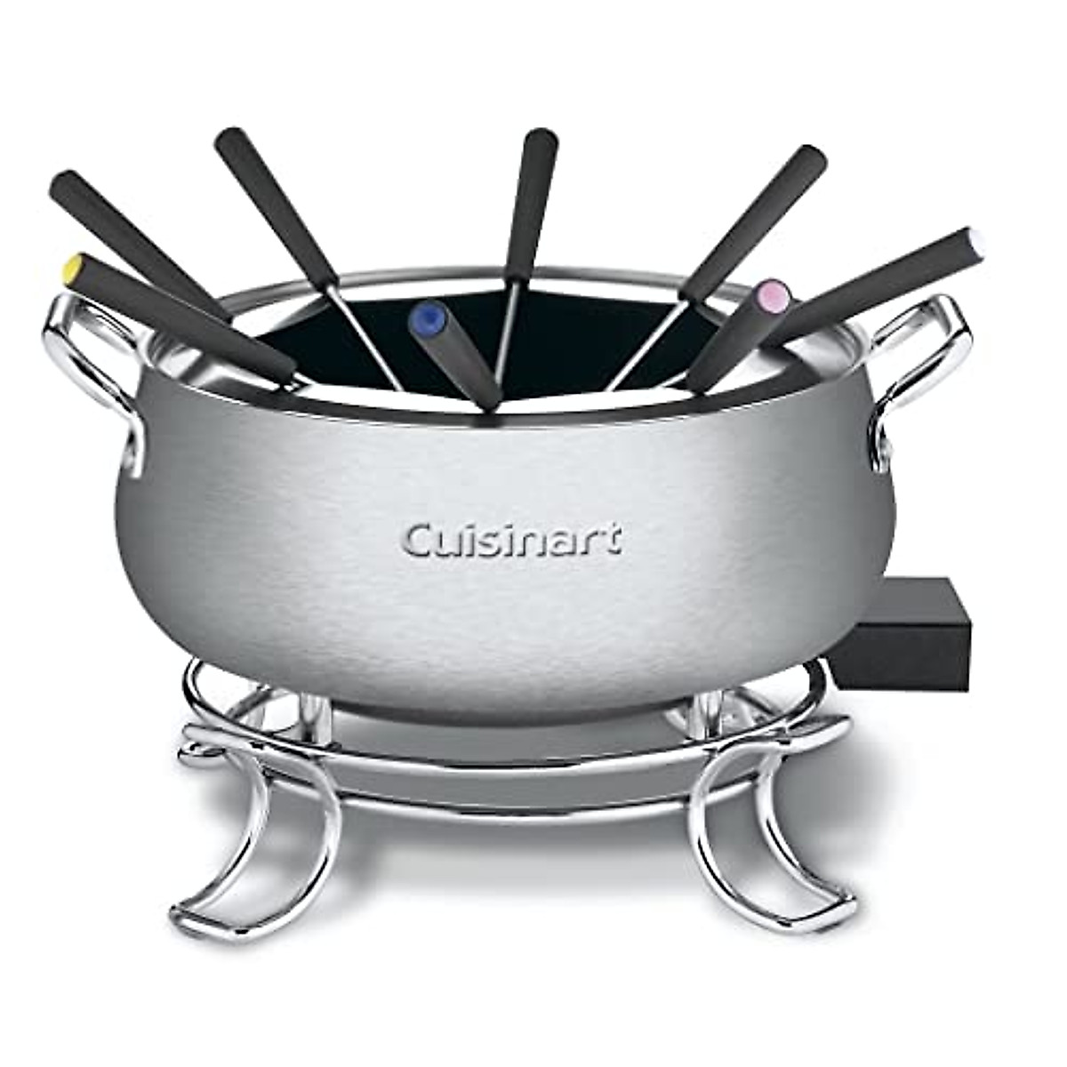 Cuisinart CFO-3SS 3-Quart Electric Fondue Pot 1000-Watt Electric Fondue Set is Suitable for Chocolate, Cheese, Broth and or Oil, Stainless Steel