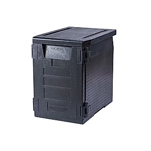 SIMPLI-MAGIC Portable Food Warmer with Fastener Ideal for Catering and Restaurant Use, 5 Pan Capacity, Black