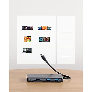 Anker 555 USB-C Hub (8-in-1), with 100W Power Delivery, 4K 60Hz HDMI Port, 10Gbps USB C and 2 A Data Ports, Ethernet microSD SD Card Reader, for MacBook Pro More