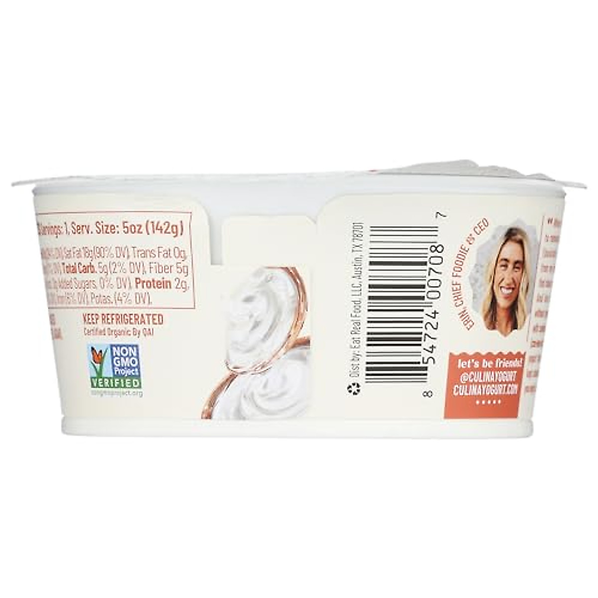 CULINA Plain & Simple Coconut Yogurt, 5 OZ