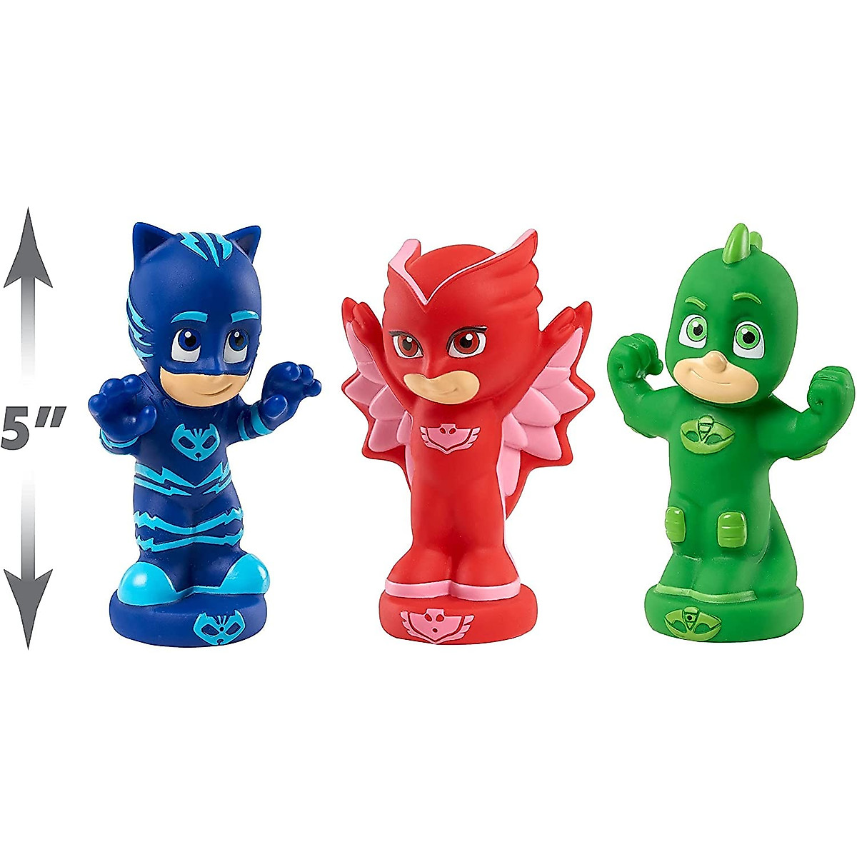 PJ Masks Bath Toy Set, Includes 7-inch Catboy, Gekko, and Owlette Water Toys for Kids, Kids Toys for Ages 3 Up by Just Play