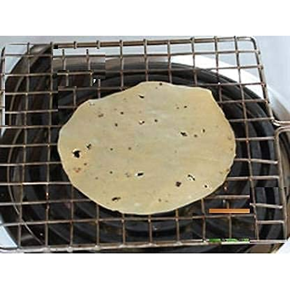 Sriyug Papad Jali Stainless Steel Wire Roaster Rack Papad Jali With Wooden Handle Roasting Net Roast Grill Chapati Toast Roti Papad And More...