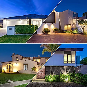 MEIKEE Solar Outdoor Spotlight 2 in 1, Solar Landscape Lights with Waterproof IP66, Warm White Solar Lights Outdoor Spotlight, Auto On/Off Solar Spotlight for Garden Yard Driveway Patio