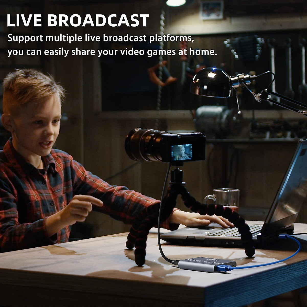 MYPIN 4K 60fps Audio Video HDMI Game Capture, Live Gamer Portable Pass-Through 4K Full HD 1080P 60fps USB3.0 Capture Card Ultra Low Latency Record Stream for Xbox, PlayStation, Nintendo Switch