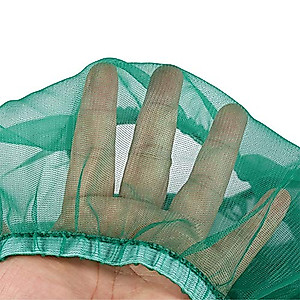 Tangxi Bird Cage Cover, Bird Cage Mesh Net Cover Skirt Nylon Mesh Fabric Bird Cage Seed Catcher Breathable Ventilated Washable (Green)