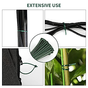 KINGLAKE GARDEN Green Zip Ties 6 Inch 3MM 100 Pack Green Self-Locking Green Nylon Ties,Premium Plastic Wire Ties for Indoor and Outdoor