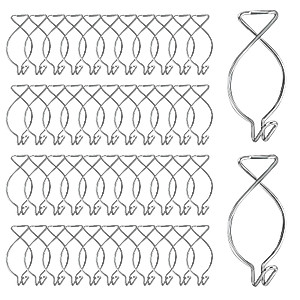 48 Pack Drop Ceiling Clips Hanging Ceiling Hook Clips Hanging on Suspended Ceiling Tile, Grid Clips Hanger Hooks for Light Plant Office Home Stores Classroom and Wedding Decorations, Hanging Sign
