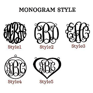 JOELLE JEWELRY Personalized Name Necklace Monogram Initial Sterling Silver-Customized Pendant with Your Initials