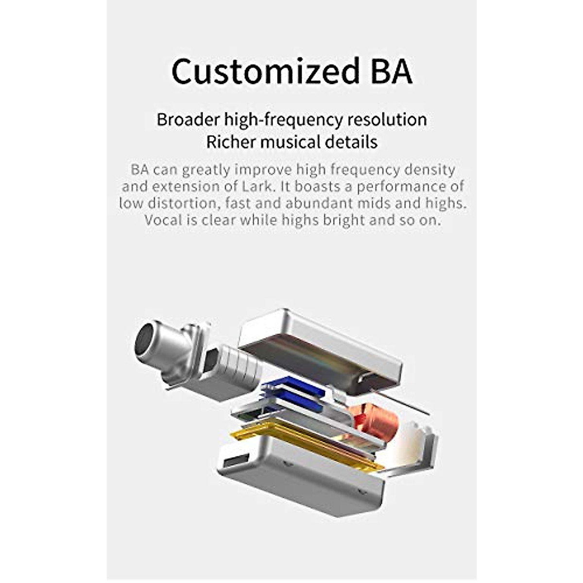 H HIFIHEAR KBEAR Lark 1BA+1DD in Ear Monitor,HiFi Bass in Ear Earphone, IEM Wired Headphones, HiFi Stereo Sound Earphones Noise Cancelling Ear Buds with Case 0.75mm 2pins Cable(with Mic,Mauve) …