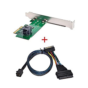 NFHK PCI-E 3.0 4.0 to SFF-8643 Card Adapter and U.2 U2 SFF-8639 NVME PCIe SSD Cable for Mainboard SSD