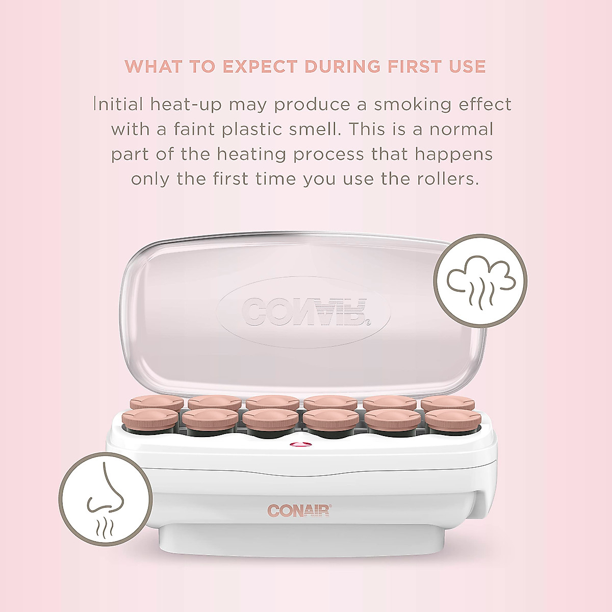 Conair Ceramic 1 1/2-inch Hot Rollers, Super Clips Included, Create Big Bouncy Curls