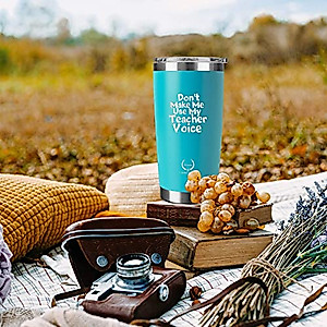 Teacher Gifts for Women-Best Daycare teacher gifts for Her Unique Kindergarten Teacher Birthday Gifts for History Piano Teacher, DON'T MAKE,20 oz Wine Tumbler Blue