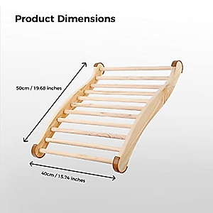 Anjetan Sauna Backrest, Wooden Sauna Backrest No Stains and Comfortable, Ergonomic S-Shape Backrest for Sauna Recovery Wellness Relaxation