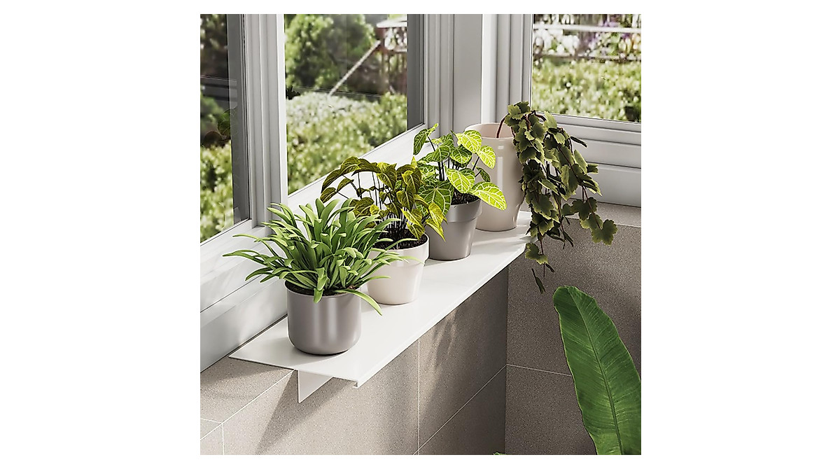 Window Sill Extender Plate - 15.8 Inch Carbon Steel Shelf for Home Storage