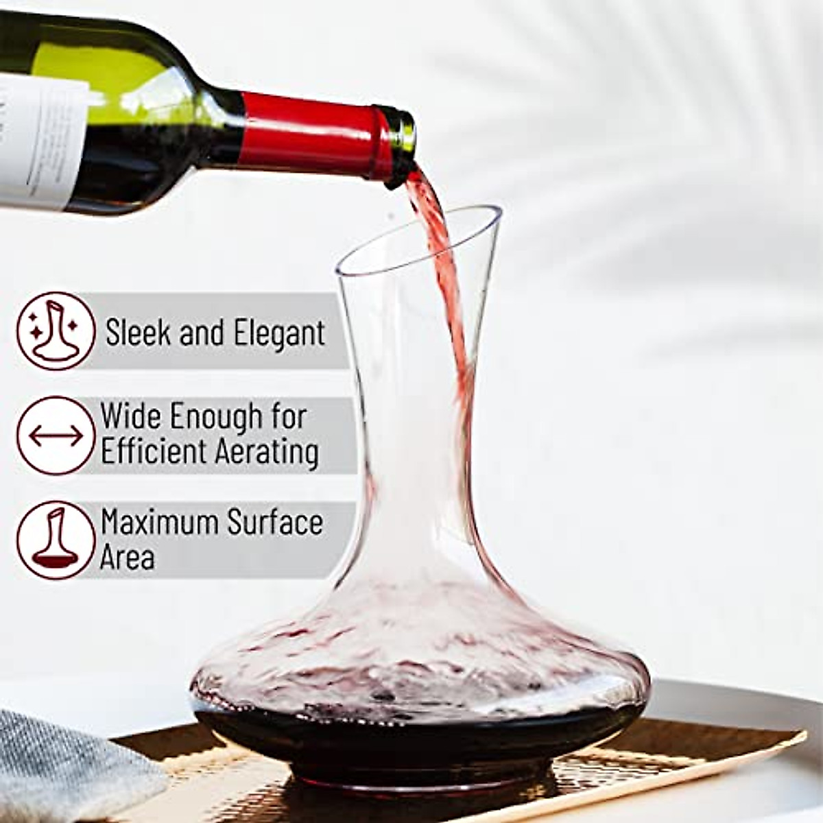 BTaT- Wine decanter, 40 oz, Wine Carafe, Wine Decanters and Carafes, Wine Carafe Decanter, Decanter Wine, Wine Carafe Decanter, Wine Gifts, Small Wine Decanter, Small Decanter, Mother's Day Gift