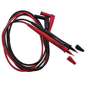 Retractable PVC Tip Test Lead Set, Right Angle,adjustable length Red+black