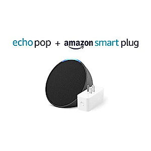 Echo Pop Charcoal with Amazon Smart Plug