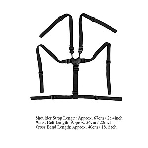 5 Point Child Seat Belt Harness Universal Adjustable Strap Baby Stroller Pushchair Rotating Protection