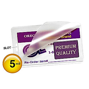 Hot 5 Mil Luggage Tag Laminating Pouches With Slot [Pkg of 500] 2-1/2 x 4-1/4 Clear