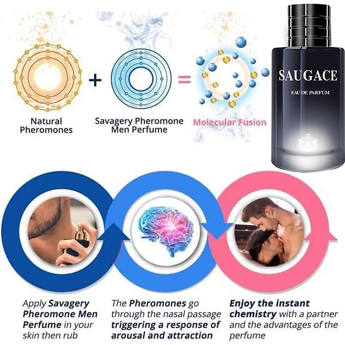 OPICA （2PCS: 3.4OZ） Savage Pheromone Men Perfume, Men Perfume Spray, Carry Persistent Fragrance, Romantic Glitter Perfume Gift