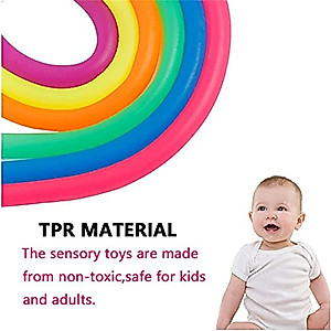 HYMONA 18 Packs Large Monkey Noodles 32CM/13 INCHES,Pull up to 7 feet (BPA/Phthalate/Latex-Free),Strengthen Stretchy Strings